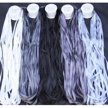 New ThreadNanny 5 Spools of 100% Pure Silk Ribbons - 4mm x 10 Meters ...