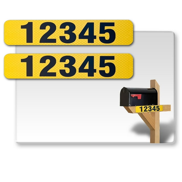 2 Pack Customized Horizontal 911 Mailbox Address Numbers Stickers ...