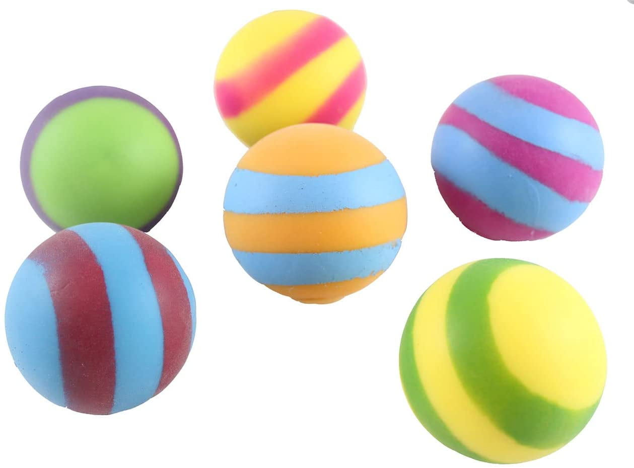 Set of 6 - 1.75" Striped Doh Filled Stress Ball - Glob Balls - Squishy ...