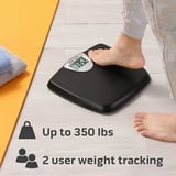 Health o meter Weight Tracking LCD Bathroom Scale, Black, 350lbs ...