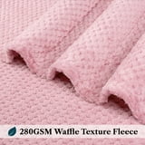PAVILIA Light Pink Throw Blanket for Couch, Twin Bed, Soft Fleece ...