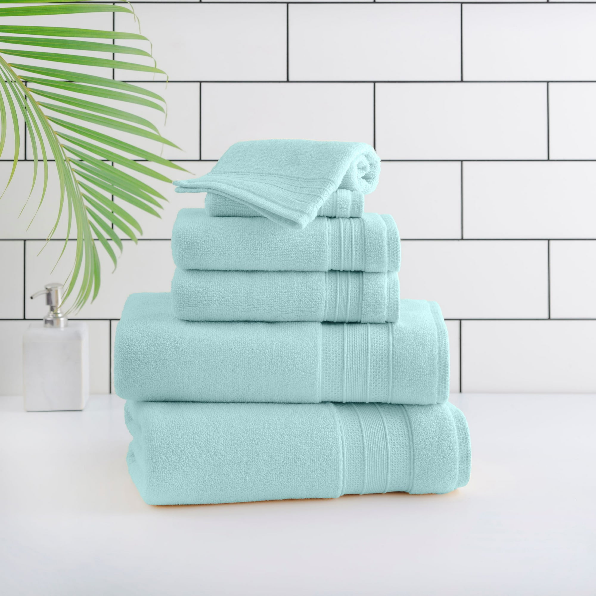 Click here for Hometrends Solid Bath Towel 6-Piece Set  Teal 2 Ba... prices