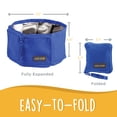 Canine Canyon Rufus Collapsible Travel Dog Bowl, Bright Blue, 6-Cup ...