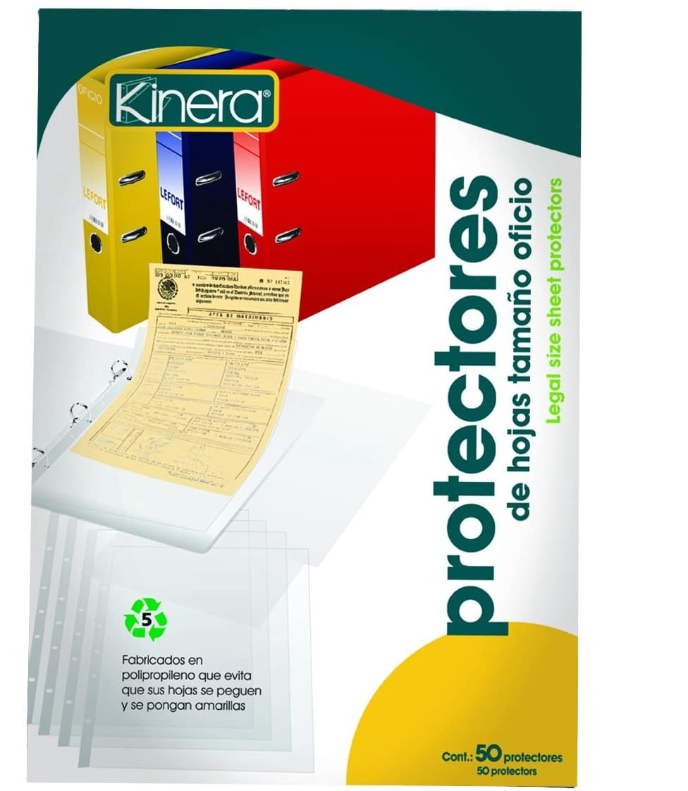 AZOR KINERA PROTECTOR HOJAS OFICIO50 PZ AZOR 302.363 | Bodega Aurrera ...