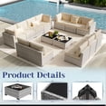 KIGOTY 7 Piece Outdoor Patio Furniture, Wicker Rattan Outdoor ...