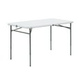 Mainstays 4 Foot Fold-in-Half Adjustable Folding Table, White - Walmart.com