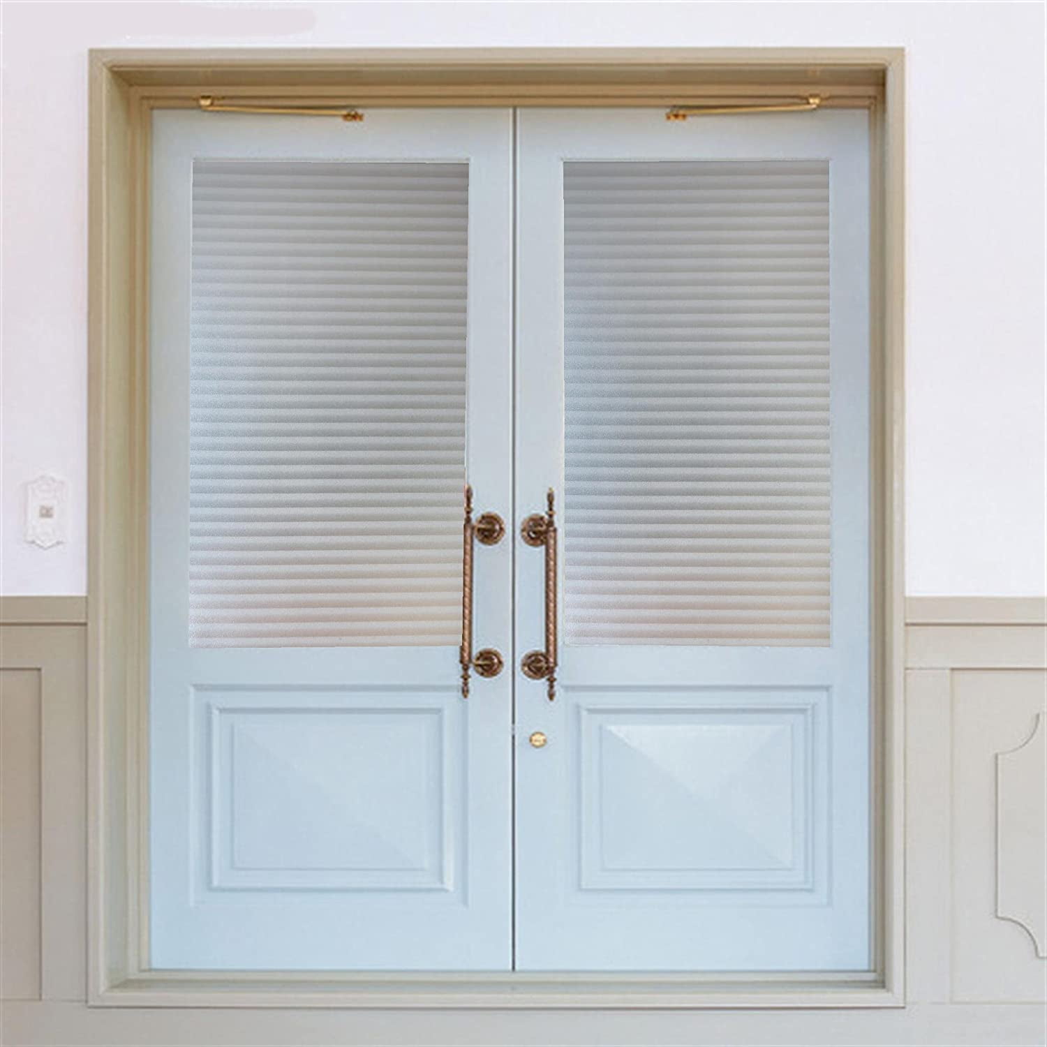 Yeashow Arthome 35.4 X 100 Inch Privacy Window Glass Films No Glue Frosted Static Cling Uv Protection Heat Control Home Decorative For Living Room B