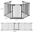 Collapsible Metal Safety Gate – 5 Panels, 29" Tall, Secure Lock, Wall ...