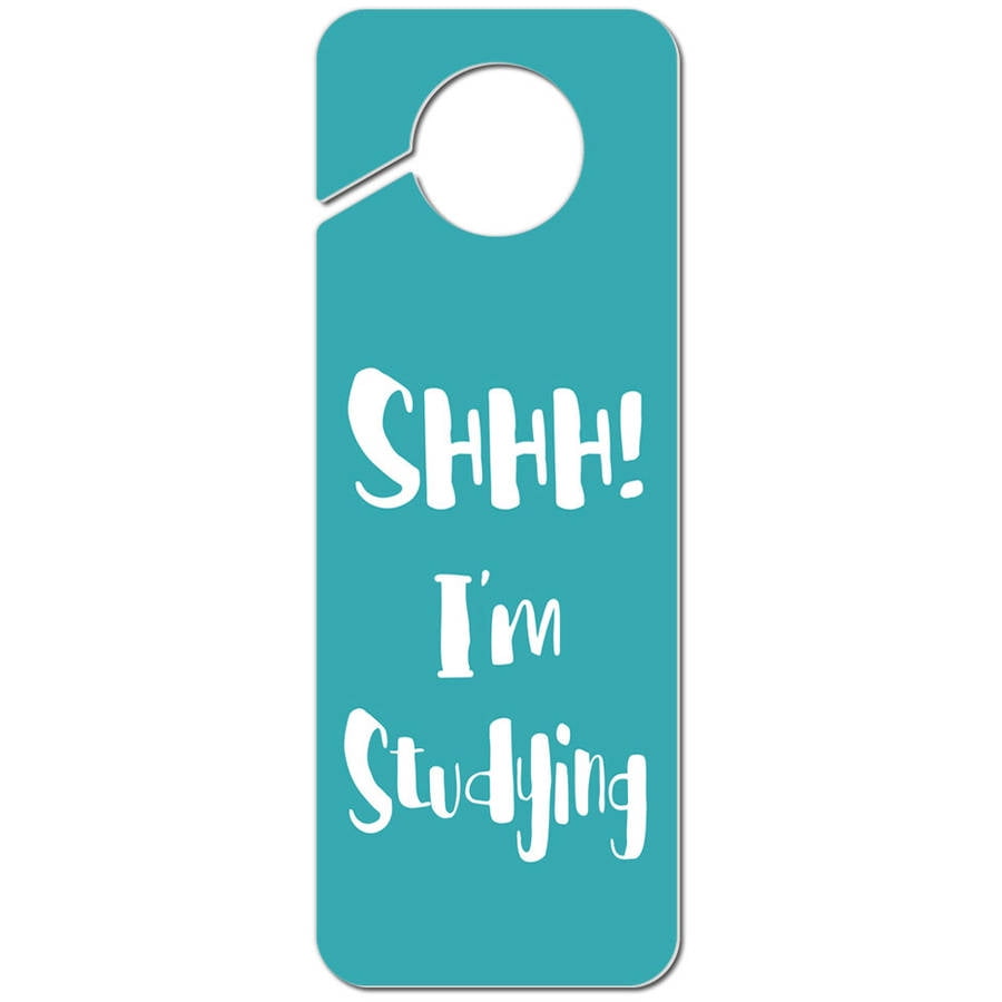 Shhh I'm Studying Plastic Door Knob Hanger Sign - Walmart.com