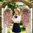 Artificial Hanging Flowers for Outdoors Morning Glory Artificial ...
