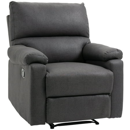 HOMCOM Recliner Sofa Manual Reclining Chair with Footrest for Living ...