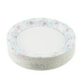 Glad Everyday 10 Inch Round Paper Plates Blue Flower Design, 2 Pack 100 ...