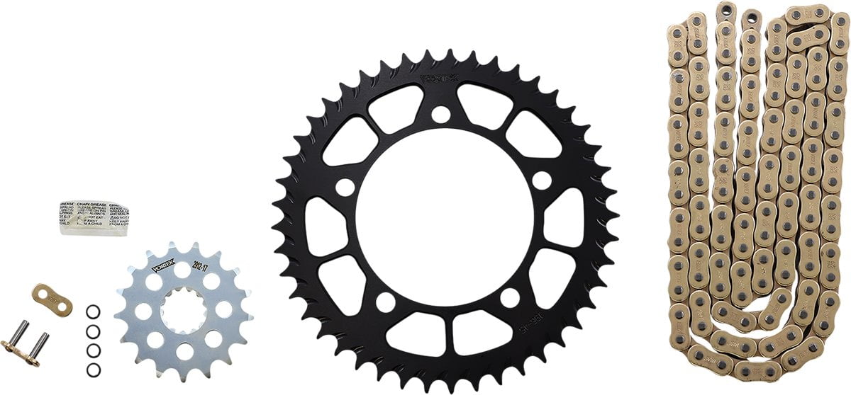 Vortex SSA Super Street RX3 Gold Chain & Sprocket Kit (CKG7615 ...
