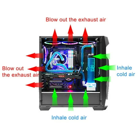 RGB PC Case Fan Computer Case Cooling Fan 15 Lights Streamer 12025 ...