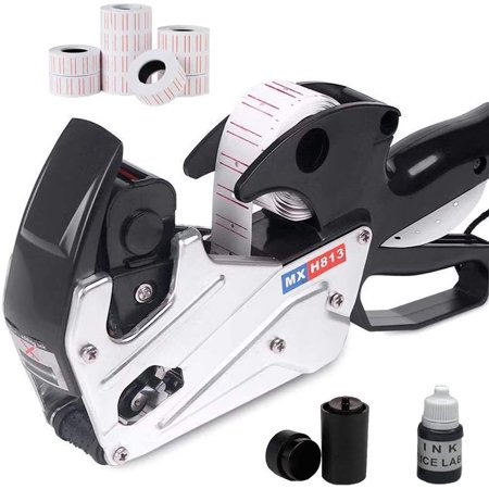 MX-H813 Price Labeller, Price Label Gun, 8 Digits，Includes Ten Rolls of ...