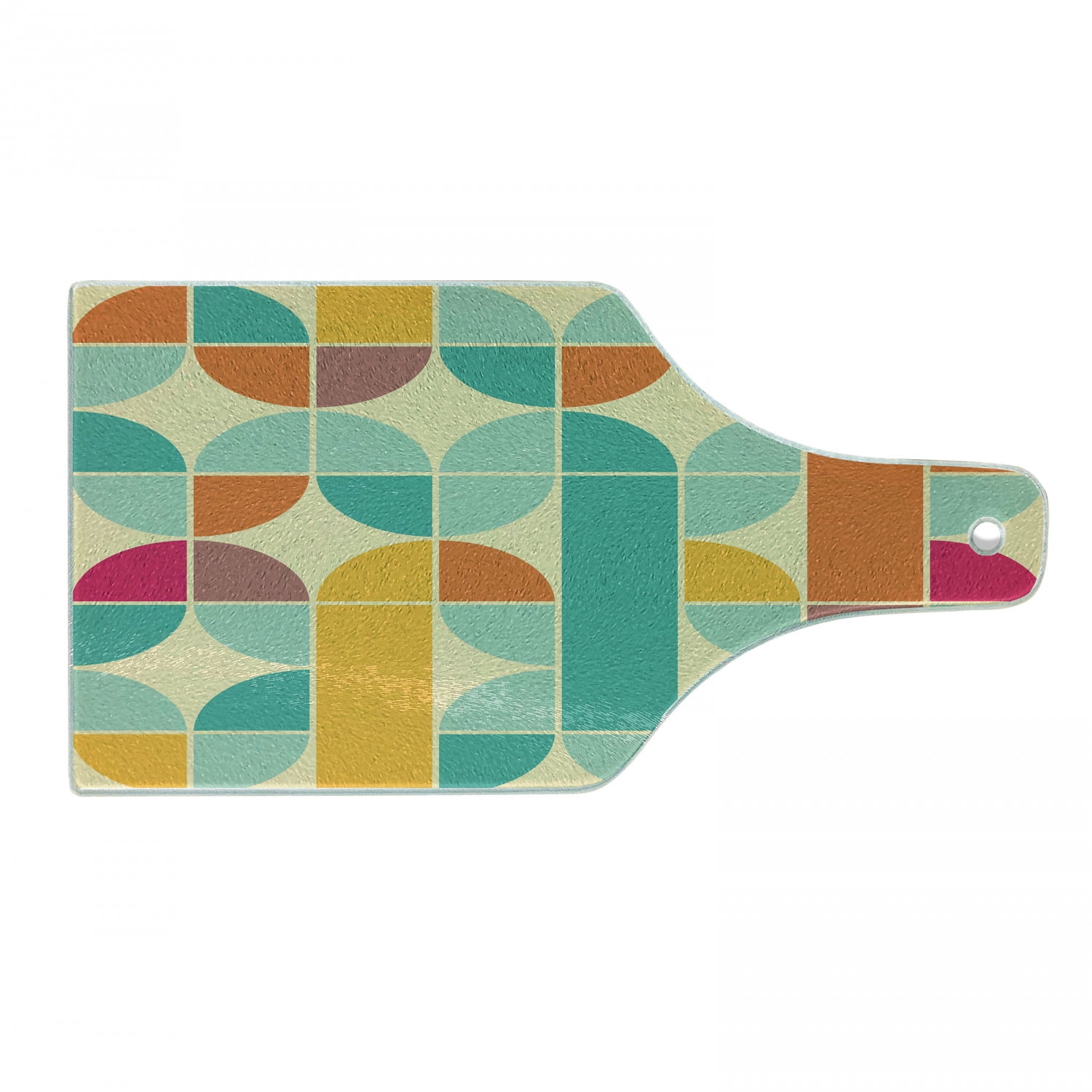 Retro Cutting Board, Pop Art Funky Unusual Geometric Forms Mosaic Style ...