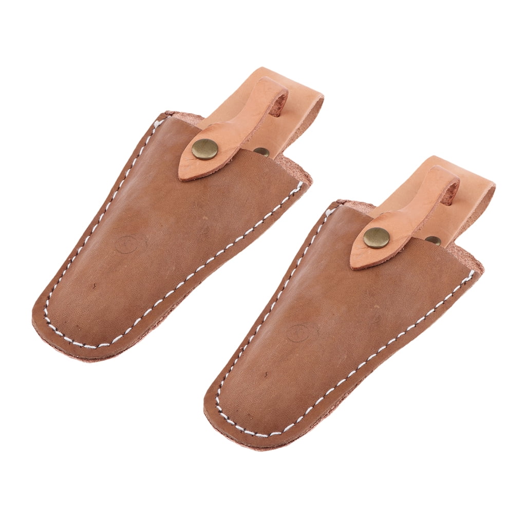 2PC Leather Sheath Pouch Holder Garden Tool for Pruning Plier - Walmart.com