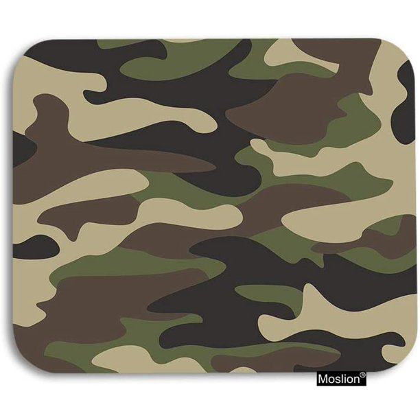 Moslion Green Mouse Pad Retro Classic Camouflage Green Brown Olive ...