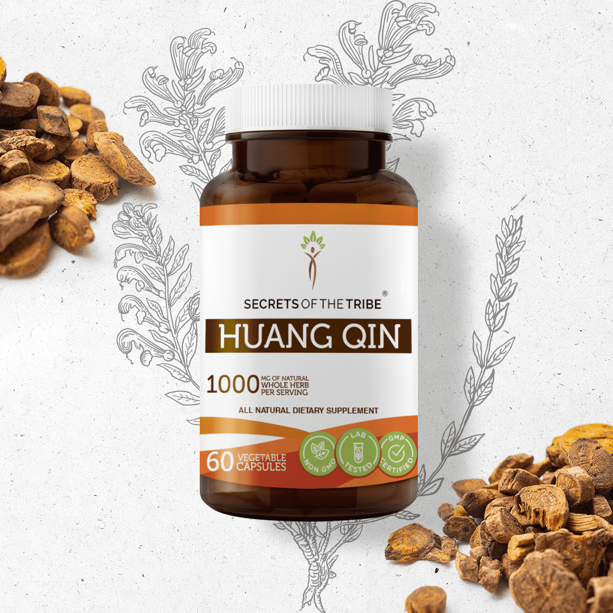 Secrets of the Tribe Huang Qin 60 Capsules, May Help your Body Cope ...