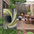 Abstract Swirling Vortex Garden Flags For Outdoor, Yellow Gray Spiral ...