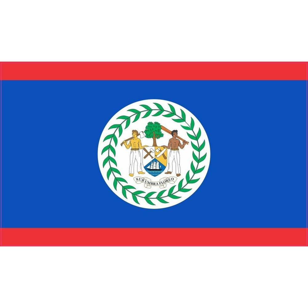 5in x 3in Belize Country Belizean Flag Bumper Sticker Decal Window ...