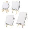 Canvas and Natural Wood Easel Set Art Painting Drawing Craft Tool ...