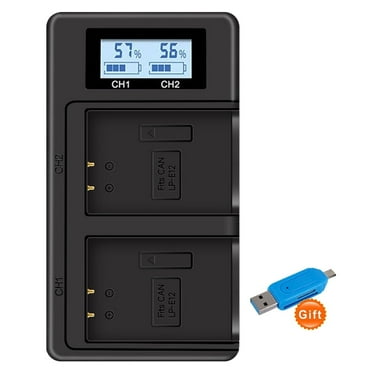 CITYORK Digital Camera Battery Charger LP-E12 LCD Multi-Functional ...
