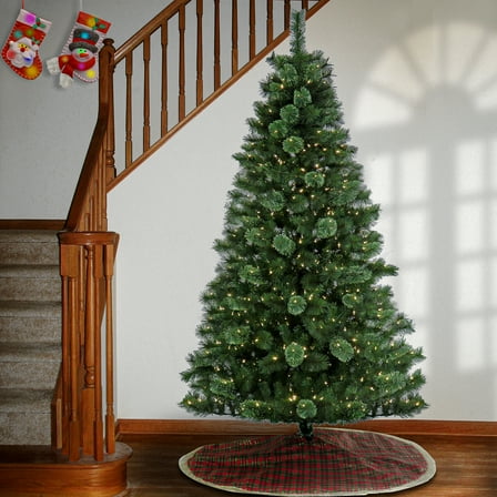 National Tree Company 7.5 ft. Pre-lit Feel Real® Festive Fern ...