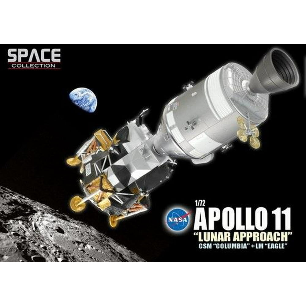 Apollo 11 Lunar Approach Command And Service Module Columbia And Lunar