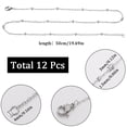 1Box 12Pcs 304 Stainless Steel Satellite Chain Necklaces Set Stainless ...