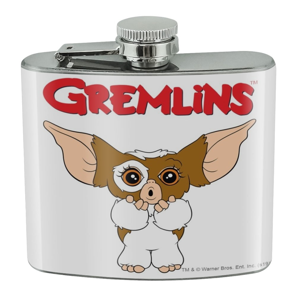 Gremlins Gizmo Logo Stainless Steel 5oz Hip Drink Kidney Flask ...