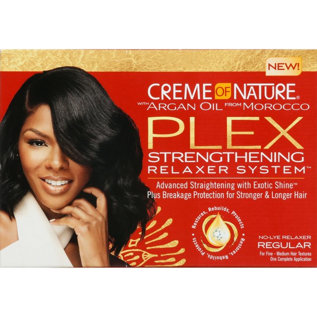 CREAM of NATURE - Argan Oil oil plex strengthening relaxer Kit ...