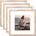 12x12 Picture Frame, Natural Square Solid Wood Frames for Pictures 8x8 ...