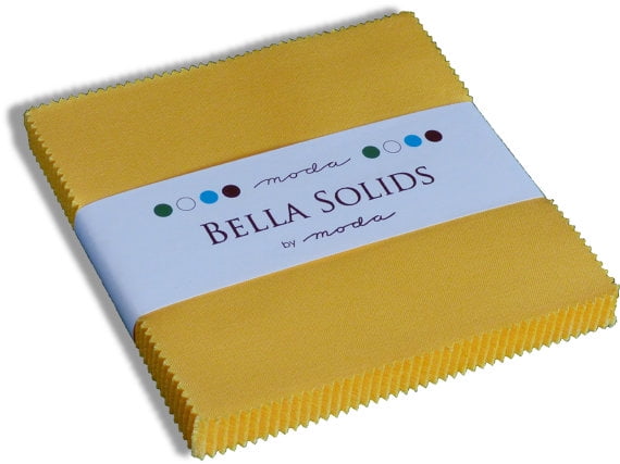 Bella Solids Yellow Moda Charm Pack; 42 - 5" Precut Fabric Quilt ...