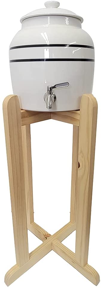 Porcelain Ceramic Water Dispenser Crock Set With Stainless Steel Faucet ...