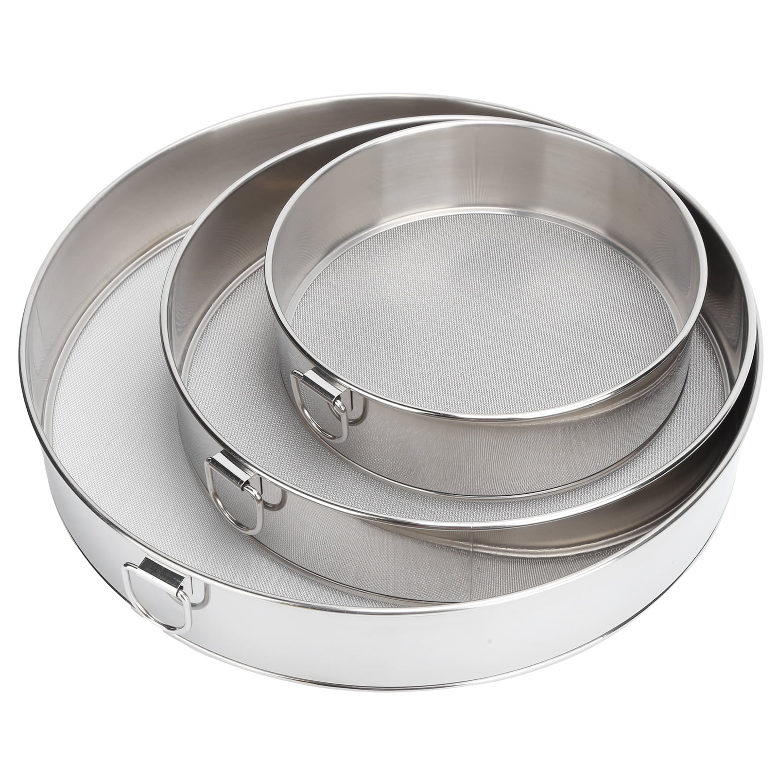 Tamiz de polvo, juego de 3 tamices de harina Tamiz de harina Tamiz de ...