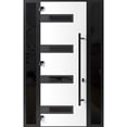 Front Exterior Prehung Steel Door / Ronex 0131 Grey / 2 Side Exterior ...