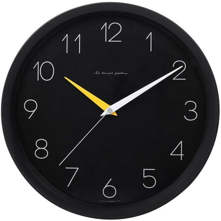 IBAOLEA Edge Point Wall Clock, 11.8" Wall Clock Non-Ticking Silent ...