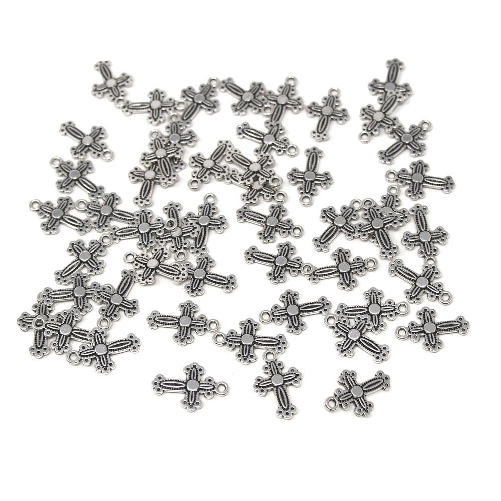 Small Cross Metal Charms, Silver, 3/4-Inch, 50-Count - Walmart.com