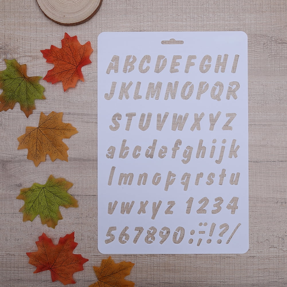 Plantilla Letras Stencil Letra Alfabeto Stencils Pintura Papel Arte ...