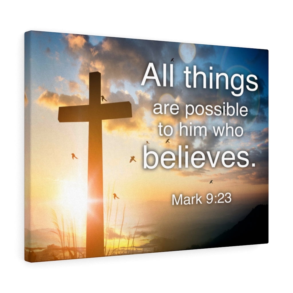 Scripture Walls All Things Are Possible Cross Mark 9:23 Bible Verse ...