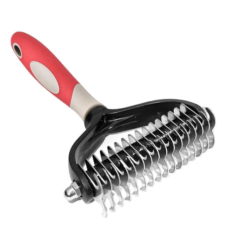 Unilife Pet Deshedding Brush Grooming Comb Double-Sided Undercoat Rake ...