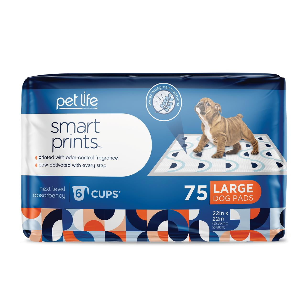 Pet Life Unlimited Dog Pads, Smart Prints, Large, Sunshine & Rainbows Print, 75ct - Walmart.com