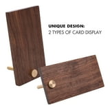 BRKURLEG Wood Desktop Note Pad with a Brass Knob, Memo Holder&Organizer ...