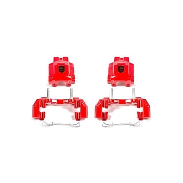 Power Stop Rear Pair of Red Powder Coated Calipers S4920 - Walmart.com