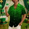 Ceisia Men's St. Patrick's Day Glow Star Gradient Print Regular Fit ...