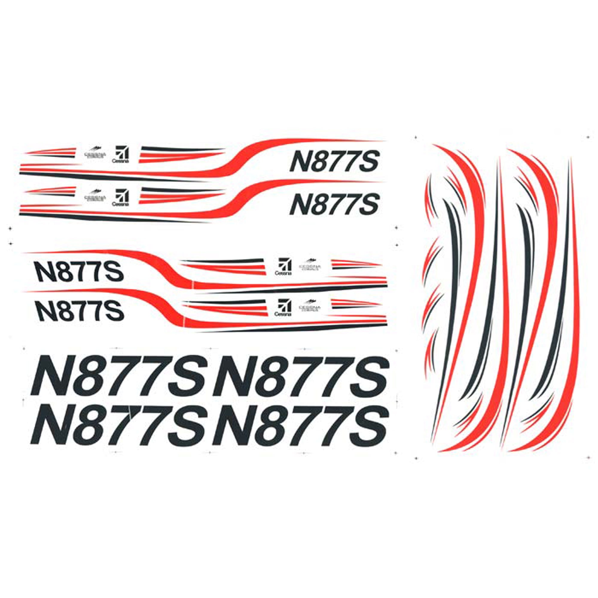 Flyzone Decal Sheet Cessna 350 Corvalis Select Red FLZA6048 - Walmart.com
