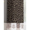 Black Leopard Print Sheer Curtains for Living Room Bedroom Vintage Wild ...