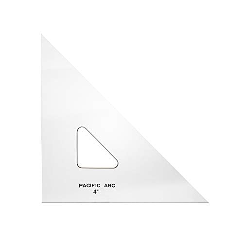 Pacific Arc Drafting Triangle, 12-inch, 30/60/90 Degrees, Clear Acrylic ...