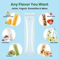50 Pack Disposable Popsicle Bags 11×2 Inch,BPA-Free Zip Seal Freezer ...